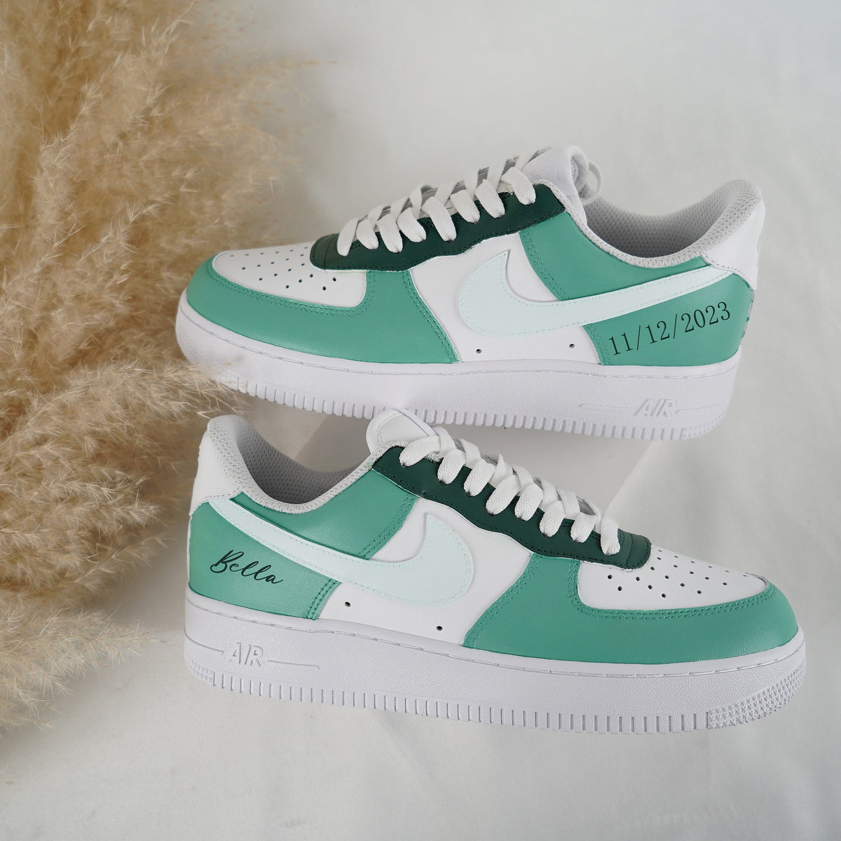 Sage Green Air Force 1s Custom Shoes Sneakers – SHECUSTOMIZE