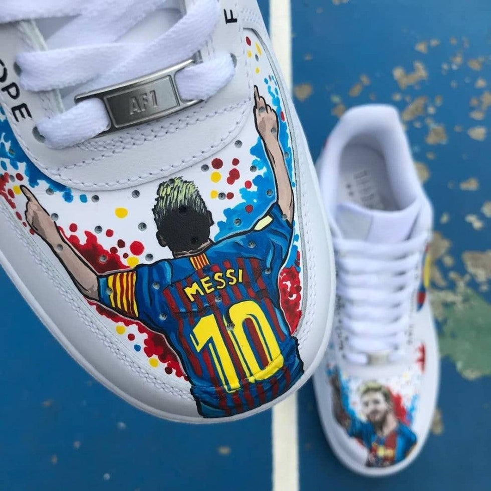 Barcelona Leo Messi Custom Air Force 1 – SHECUSTOMIZE