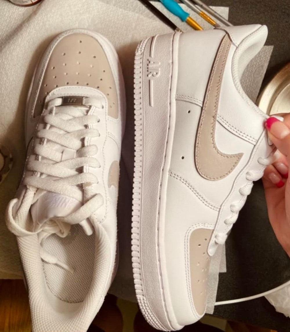Beige Custom Air Force 1 – SHECUSTOMIZE