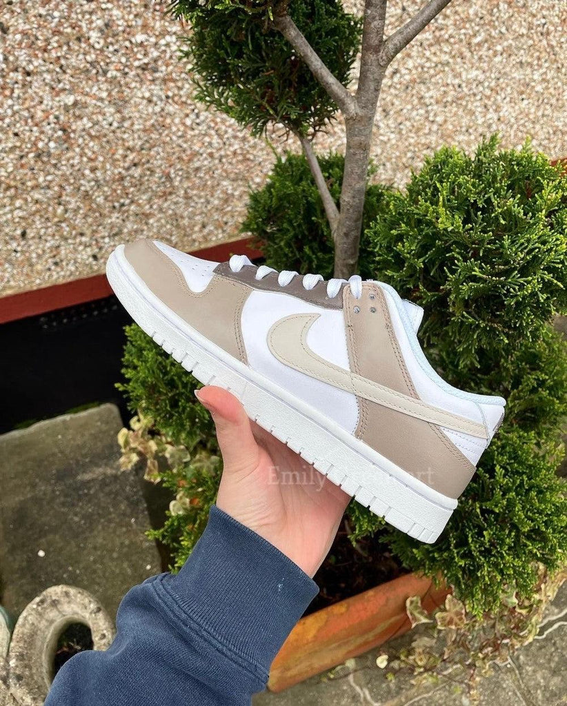 Beige Custom NIKE Dunk – shecustomize