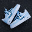 Blue Checkerboard Air Force 1s Custom Shoes Sneakers – SHECUSTOMIZE
