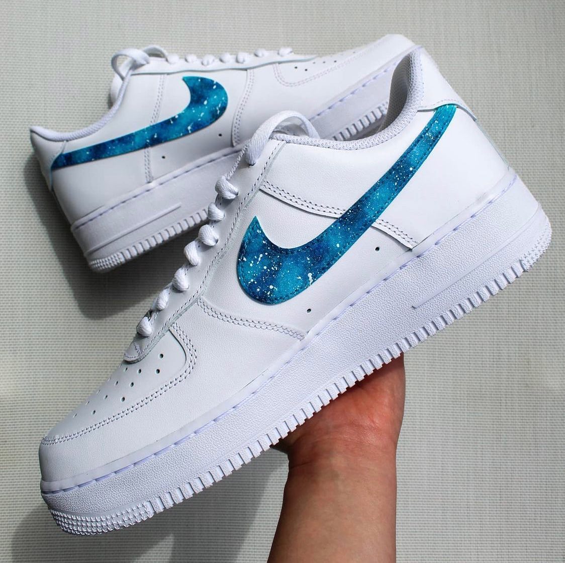 Blue Galaxy Custom Air Force 1 – SHECUSTOMIZE