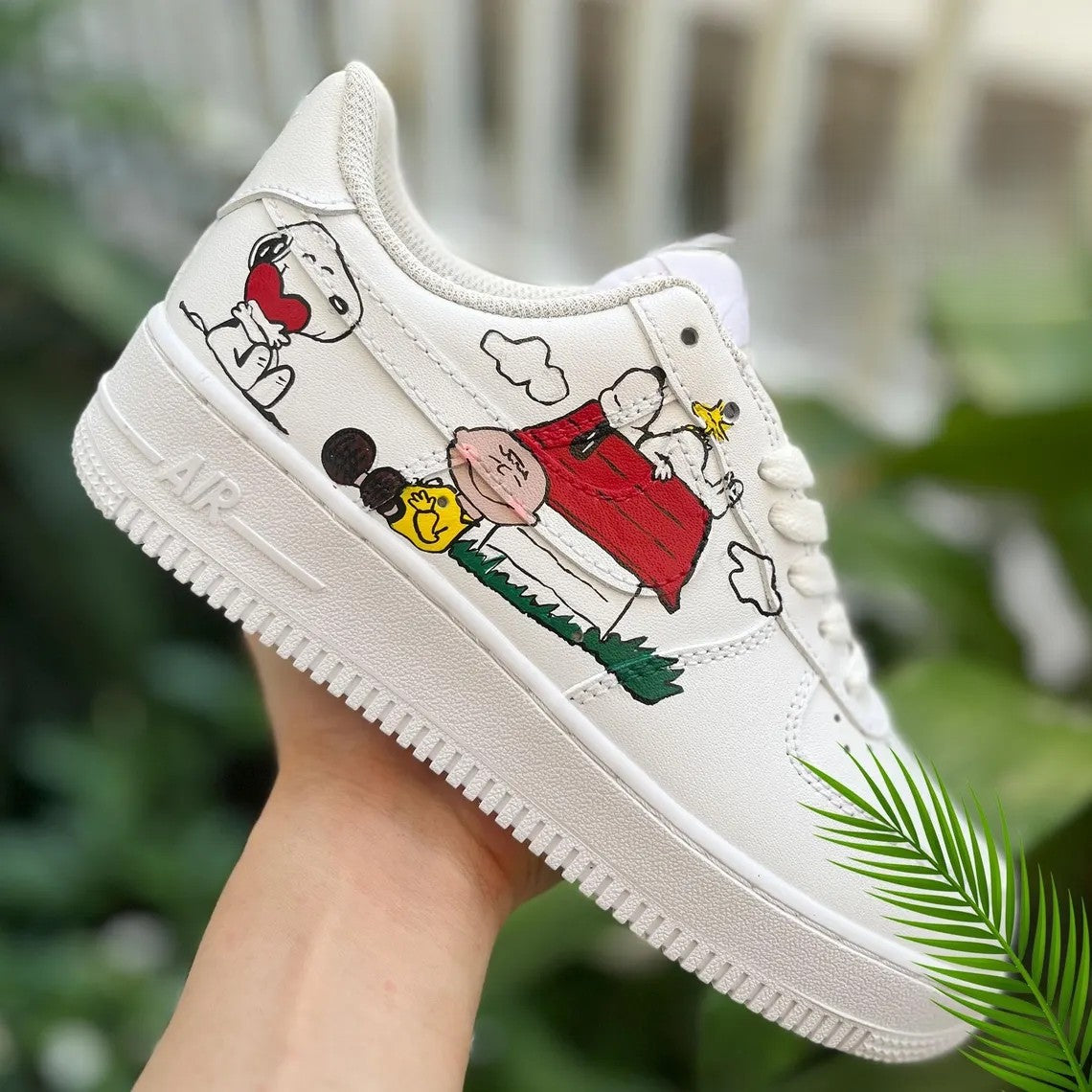 Custom Air Force 1 White Snoopy Theme – SHECUSTOMIZE