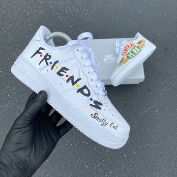 Custom Air Force 1 White With Friends Fonts – SHECUSTOMIZE