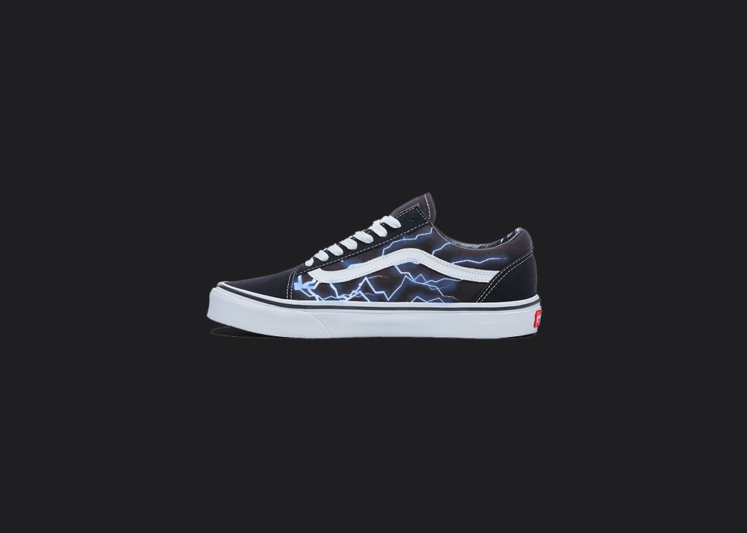 Custom Vans Black Lightning – SHECUSTOMIZE