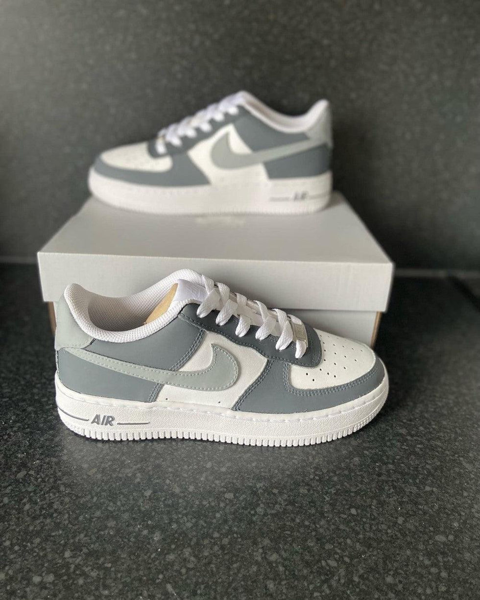 Gray Custom Air Force 1 – SHECUSTOMIZE