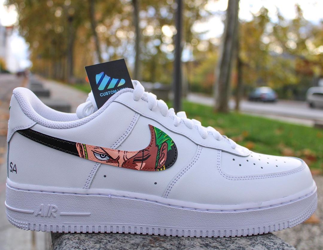 One Piece Zoro Themed Custom Air Force 1 – SHECUSTOMIZE