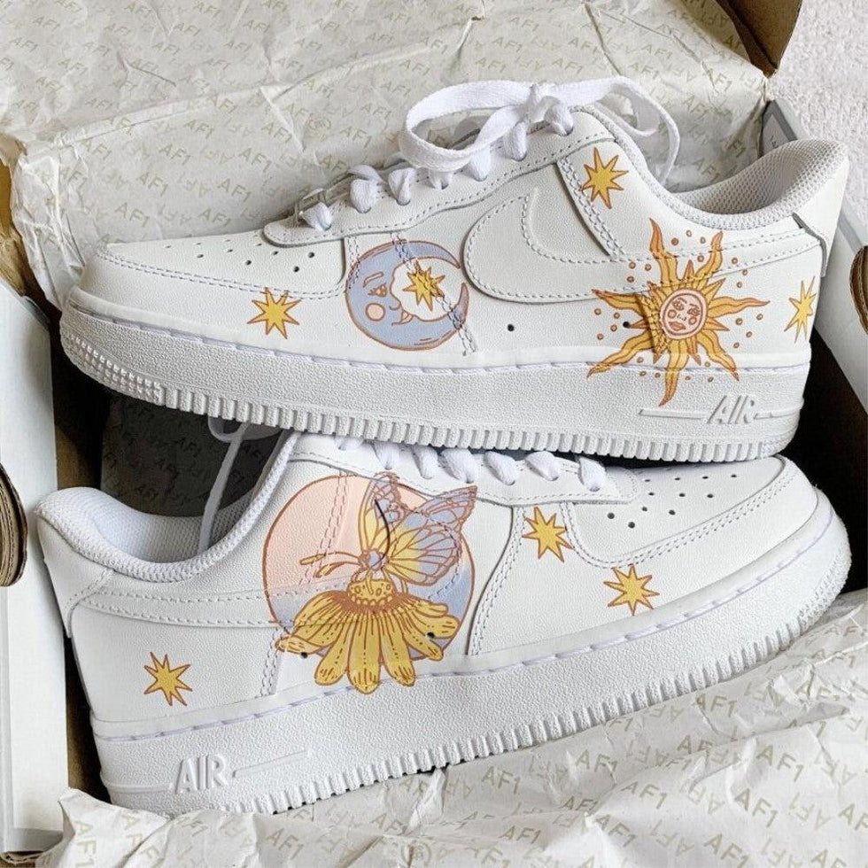 Pastel Sun Moon Custom Air Force 1 – SHECUSTOMIZE