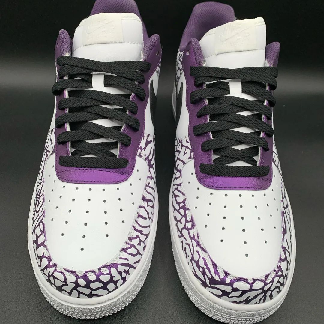 Purple Crackle Custom Air Force 1 – SHECUSTOMIZE