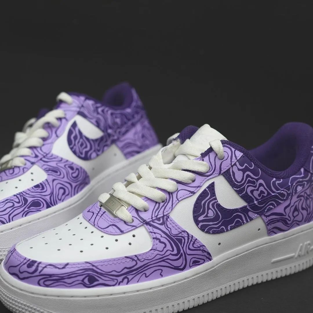 Purple Swirl Custom Air Force 1 – SHECUSTOMIZE