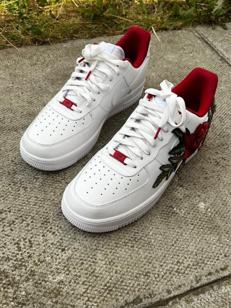 Red Rose Custom Air Force 1 – SHECUSTOMIZE