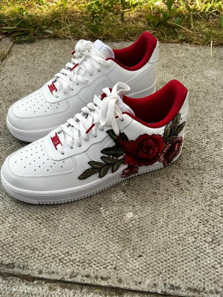 Red Rose Custom Air Force 1 – SHECUSTOMIZE