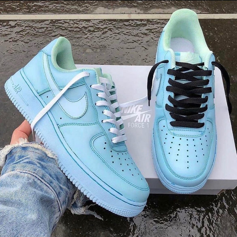 Soft Baby Blue Pastel Custom Air Force 1 – SHECUSTOMIZE