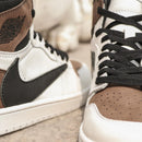 Travis Scott Brown Macha White Custom Air Jordan 1 – SHECUSTOMIZE