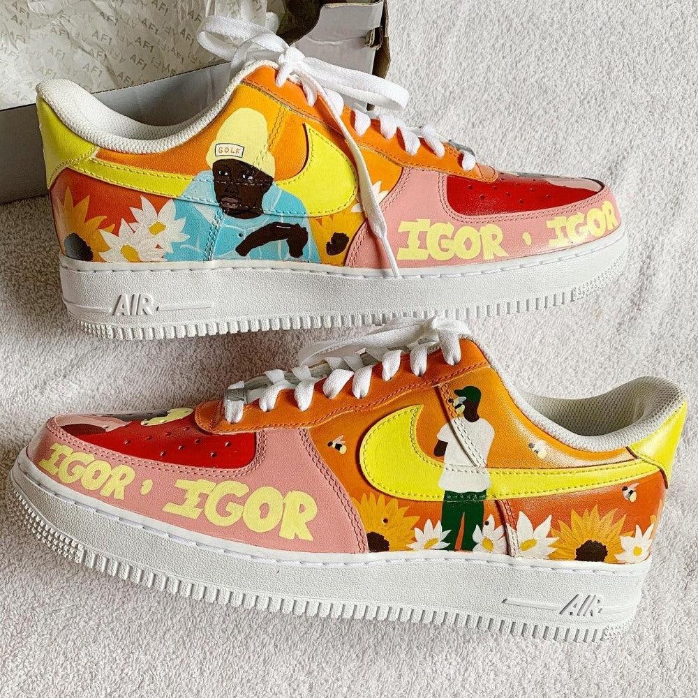 Tyler Swoosh Custom Air Force 1 – SHECUSTOMIZE