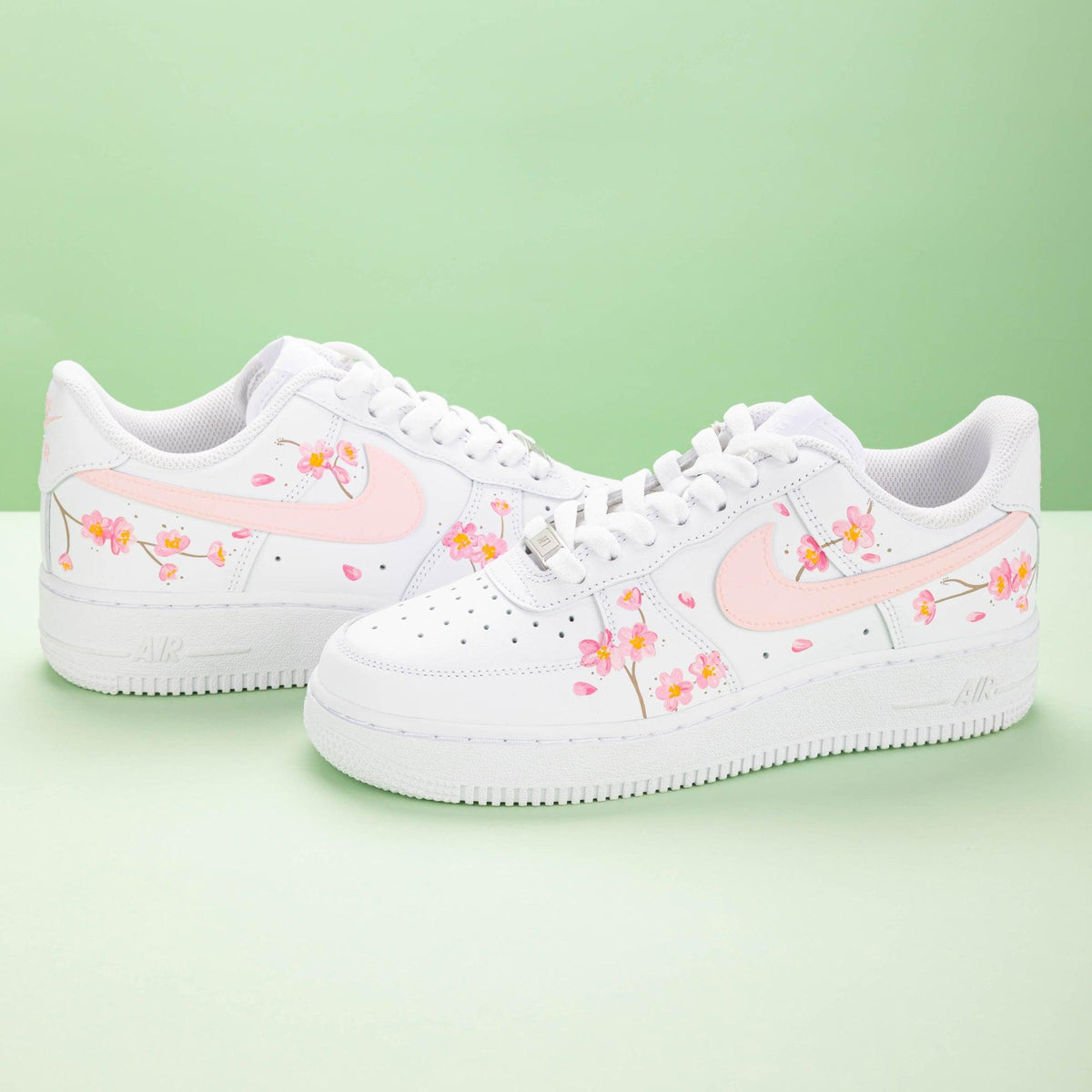 Cherry Blossoms Flower Air Force 1s Custom Shoes Sneakers – SHECUSTOMIZE