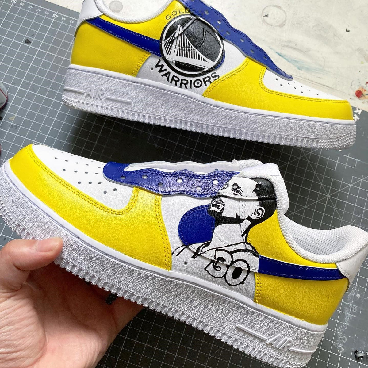Custom Air Force 1 Curry – SHECUSTOMIZE