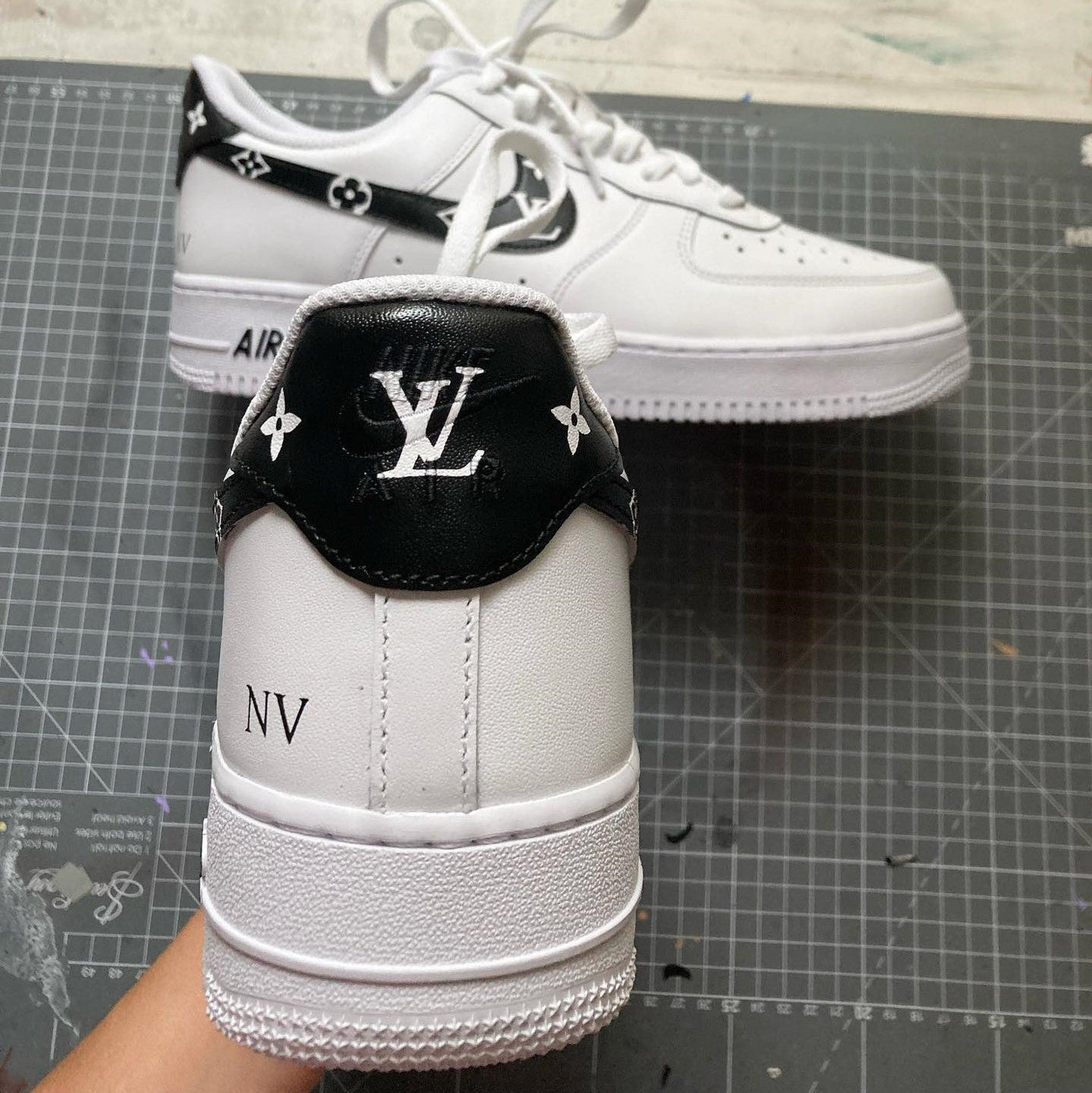 Custom Air Force 1 Custom Black Swoosh Design🖤 – SHECUSTOMIZE