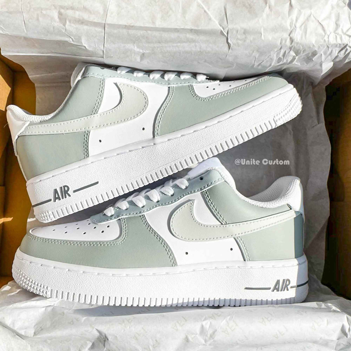 Gray Custom Air Force 1 – SHECUSTOMIZE