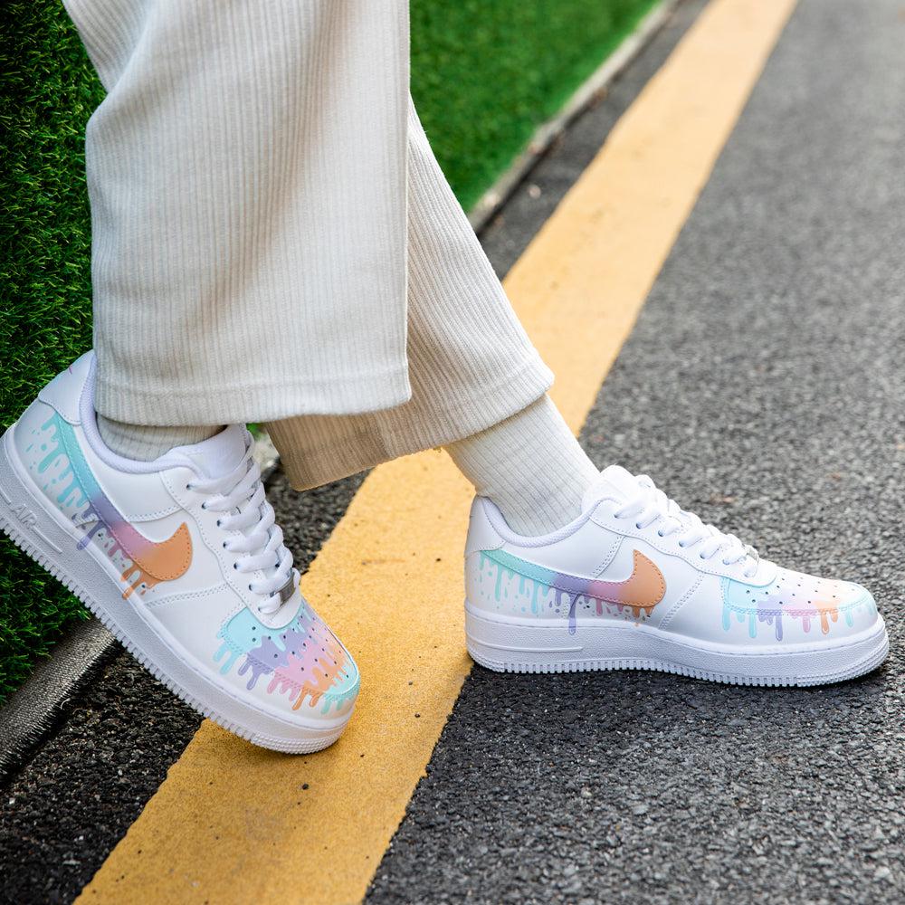 Macaron Ice Cream Air Force 1s Custom Shoes Sneakers – SHECUSTOMIZE