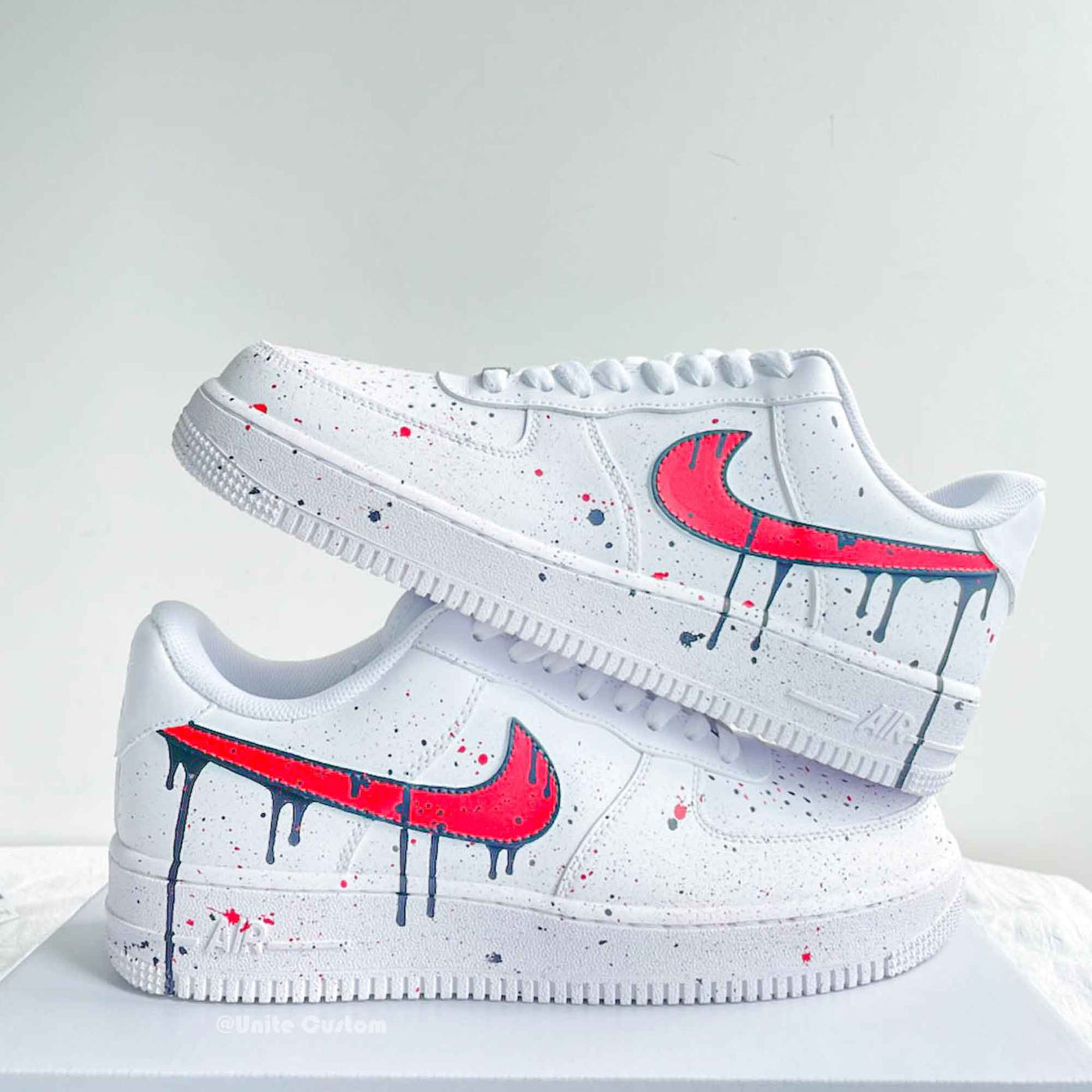 Red Drip Custom Air Force 1 – SHECUSTOMIZE