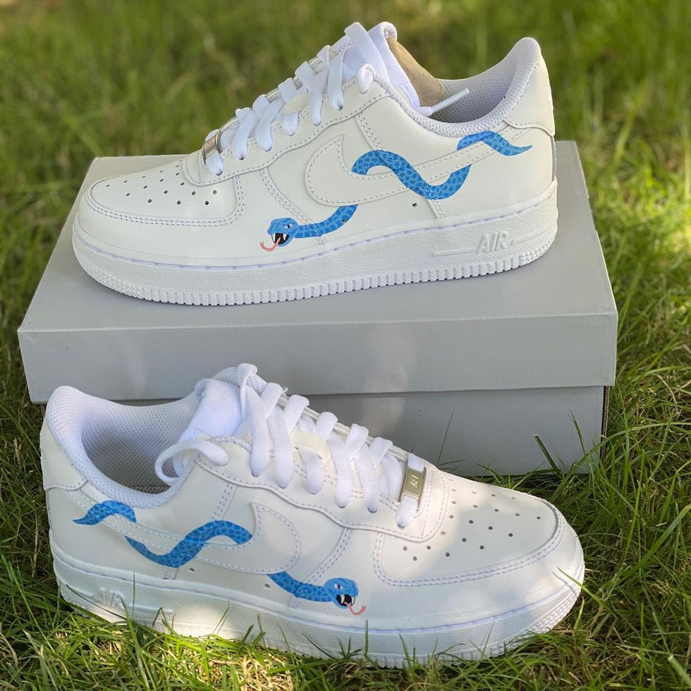 Snake Custom AF1’s – SHECUSTOMIZE